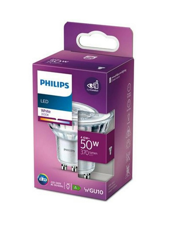Philips PS766 LED classic 4,6W (50W) GU10 WH 3000K 36D ND 1PF/12
