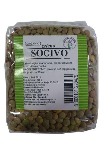 Sočivo zeleno BIO 200g