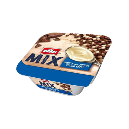 MULLER mix jogurt čokoladne kuglice 130g