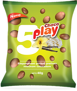 CHOCO PLAY EKSPANDIRANI PIRINAČ PRELIVEN MLEČNOM ČOKOLADOM