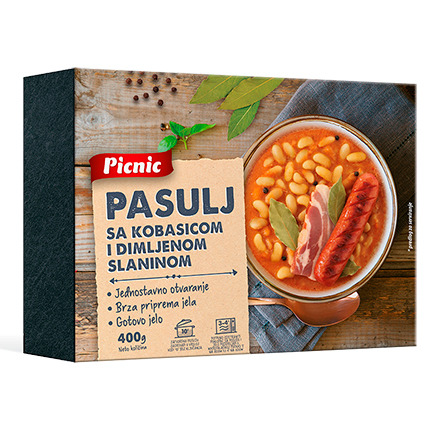 PICNIC Pasulj sa kobasicom i dimljenom slaninom 400 g