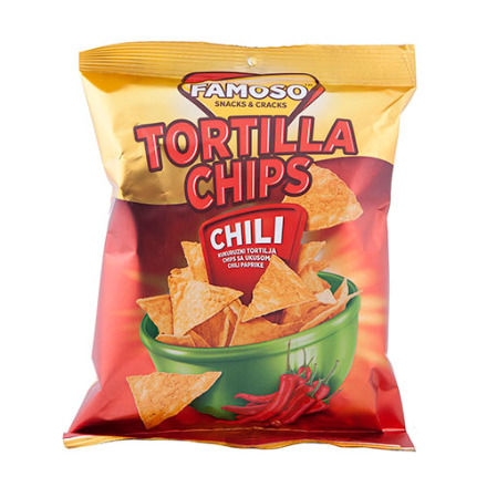 Famoso Tortilla čips chili 50g