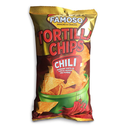 Famoso Tortilla čips chili 150gr