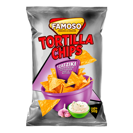 Famoso Tortilla čips tzatziki 150g