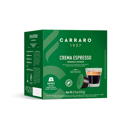 CARRARO CREMA ESPRESSO u kapsulama 7 gx16 kompatibilno NESCAFE'® DOLCE GUSTO®