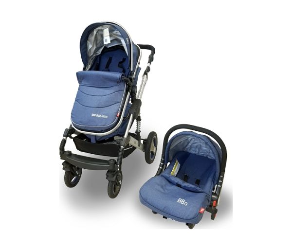 Kolica za bebe GS-T106 BBO Matrix set 3u1 sa transformacionim sportskim sedištem i auto sedištem – plava, GS-T106PLAS
