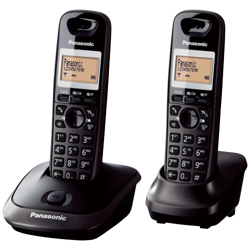 PANASONIC DECT KX-TG2512FXT Duo Bežični telefon, Crna