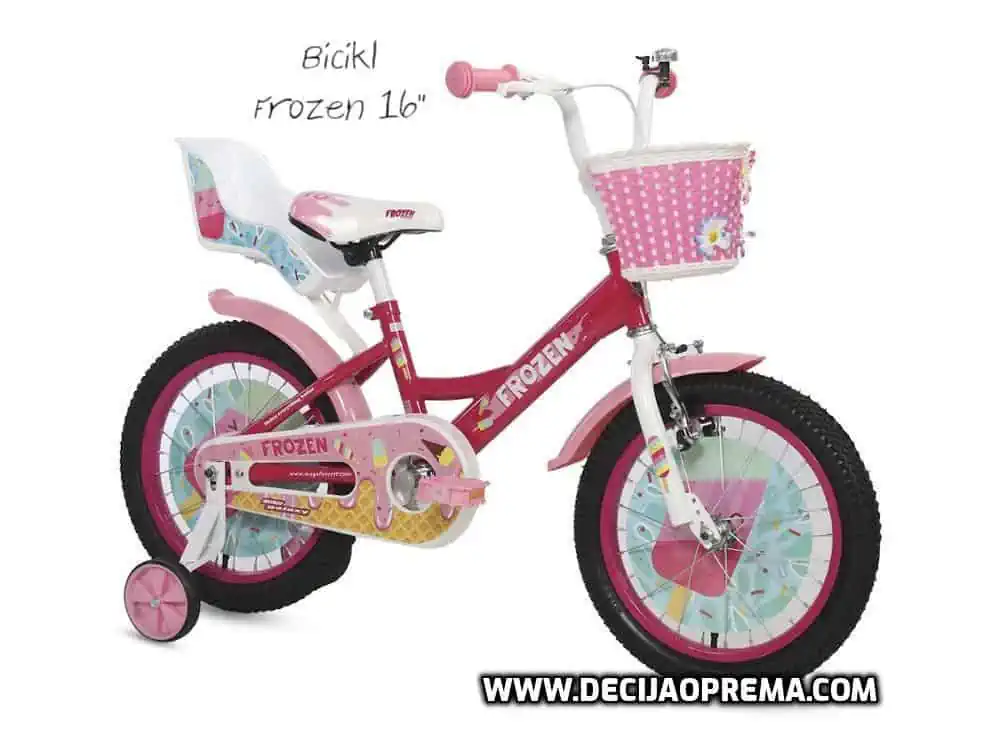 Bicikl Galaxy Frozen 16″ za decu Rozi