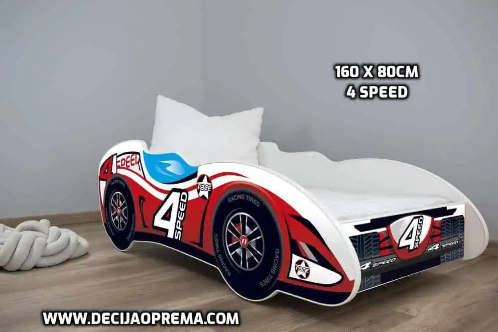 Dečiji krevet 160x80cm sa dušekom Formula 4 Speed