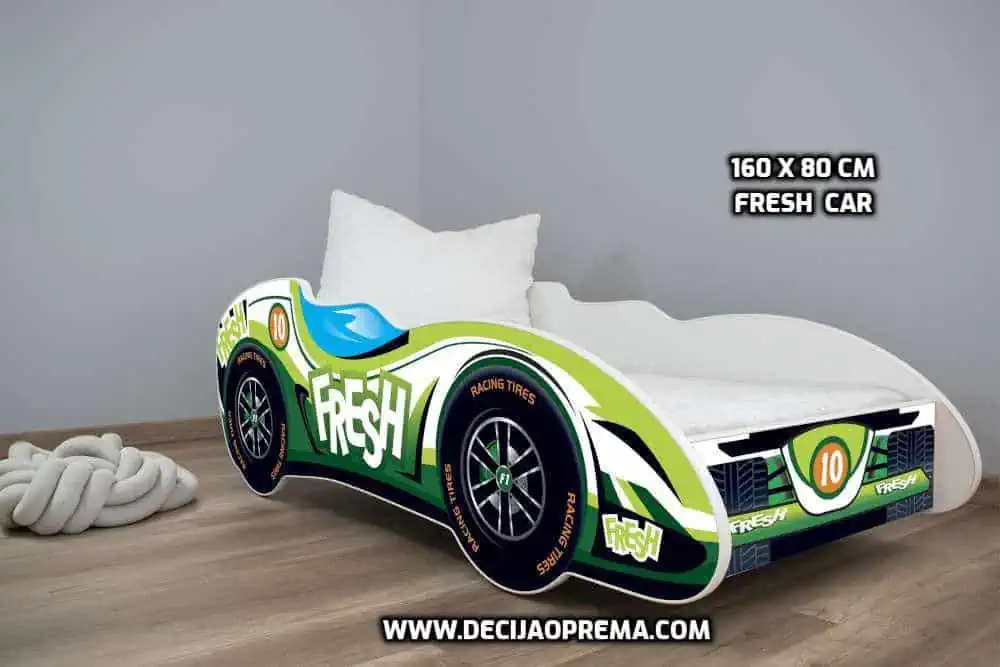 Dečiji krevet 160x80cm sa dušekom Formula Fresh Car
