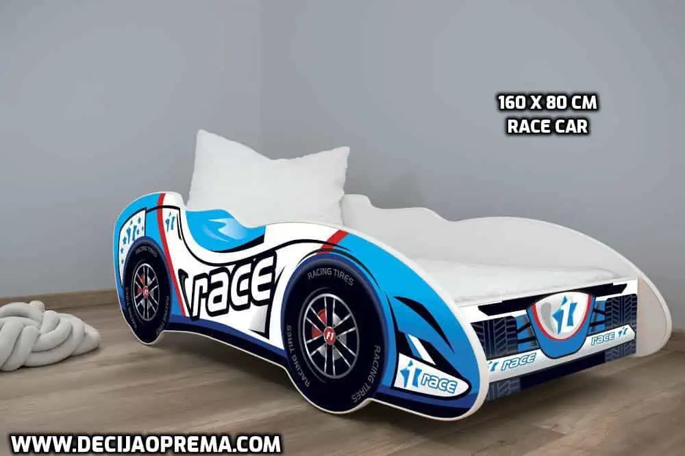 Dečiji krevet 160x80cm sa dušekom Race Car