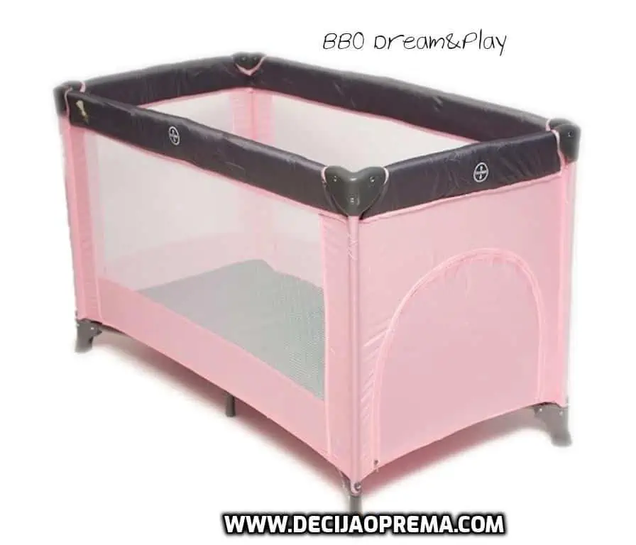Prenosivi Krevetac BBO Dream&Play Pink