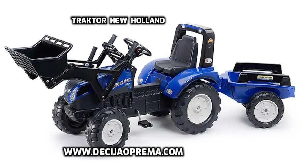 Traktor Falk New Holland sa kašikom i prikolicom
