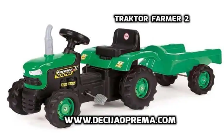 Traktor na pedale Farmer 2 zeleni Dolu