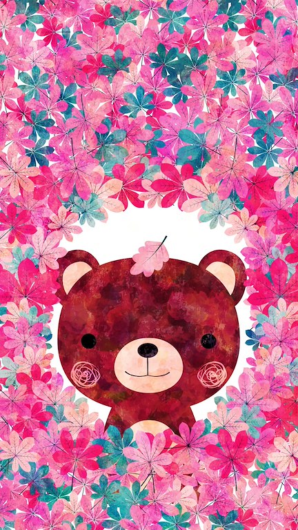 Flowers teddy bear