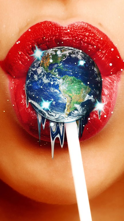 Earth lolipop