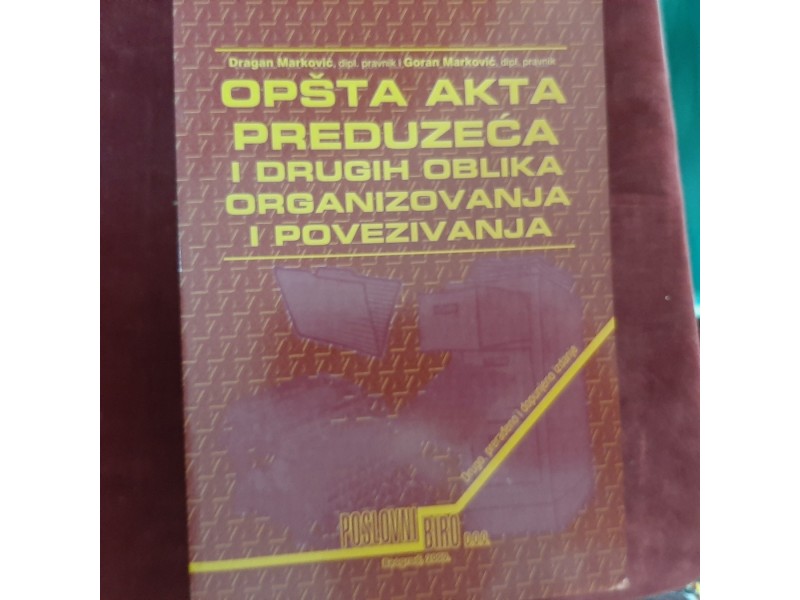 163 Opsta akta preduzeca i drugih oblika organizovanja