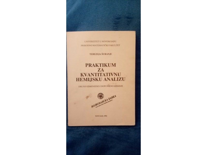 Praktikum za kvantitativnu hemijsku analizu
