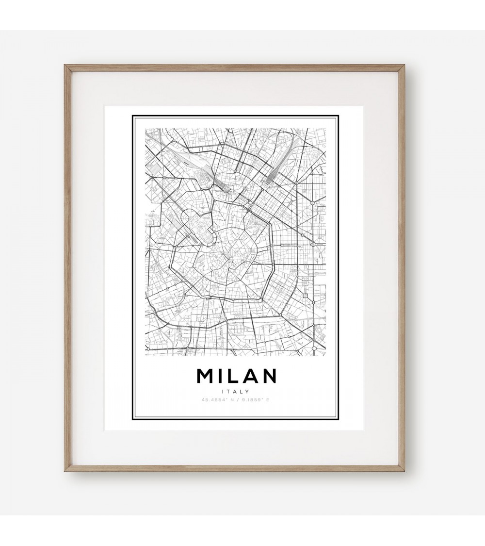 MAPA MILANA ZIDNI POSTER (ART. P-9858)