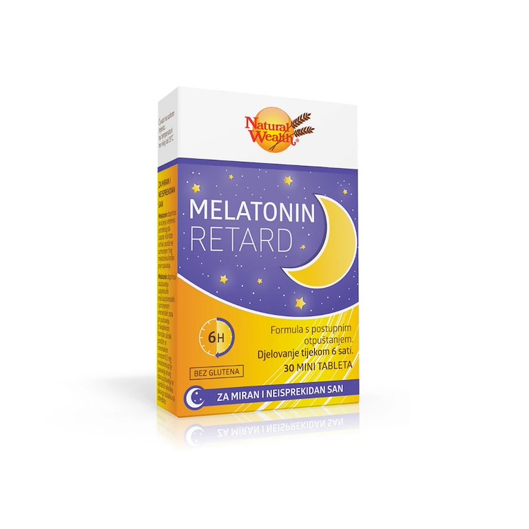 Natural Wealth® Melatonin RETARD 30 Mini Tableta za Bolji San bez Buđenja Tokom Noći