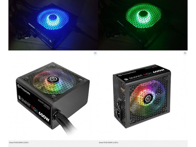 Thermaltake 600W Svetleće napajanje- Smart RGB 2x8 pin