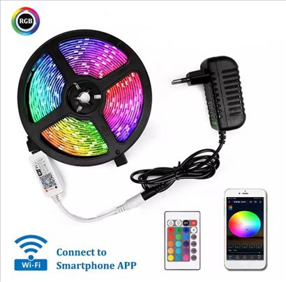 RGB LED traka wifi bluetooth kontrola komplet 10m