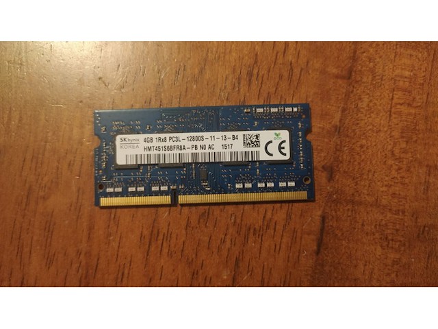 Ram memorija DDR3 Hynix 4GB , 1600Mhz , PC3L , BR12