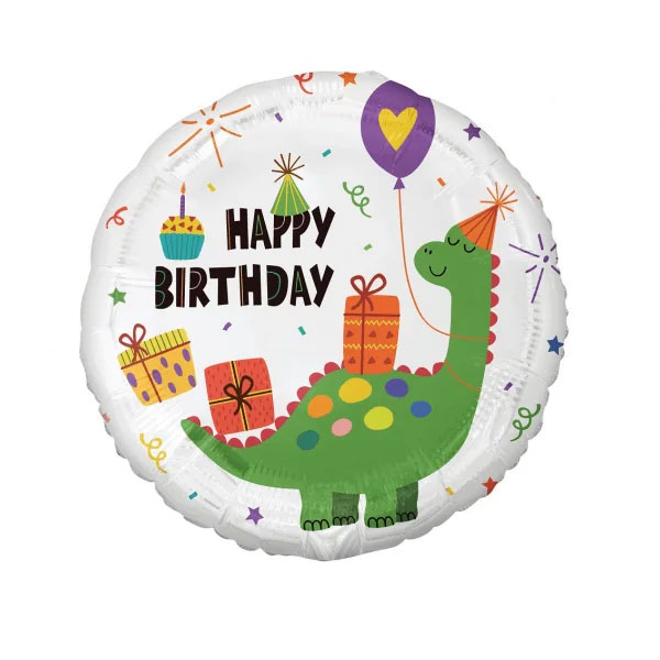 Dinosaurus Happy Birthday balon