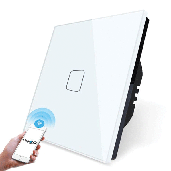 WI-FI SMART TOUCH EU 1 GANG 1 WAY SWITCH WHITE