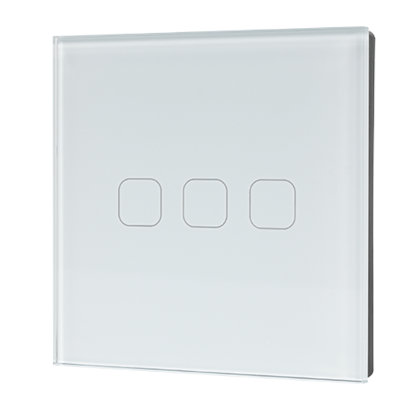 WI-FI SMART TOUCH EU 3 GANG 1 WAY SWITCH WHITE