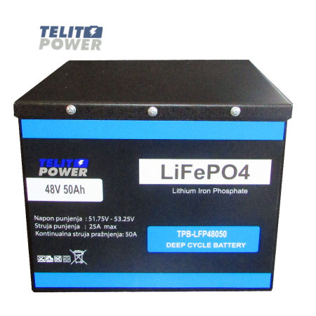 TelitPower 48V 50Ah TPB-LFP48050 LiFePO4 akumulator u metalnom kućištu ( P-2192 )