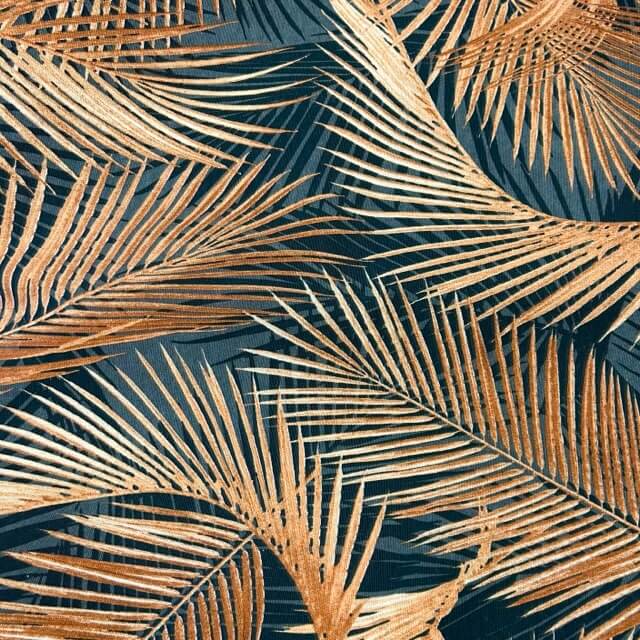 Dekor Tamna osnova palmin list na rđa