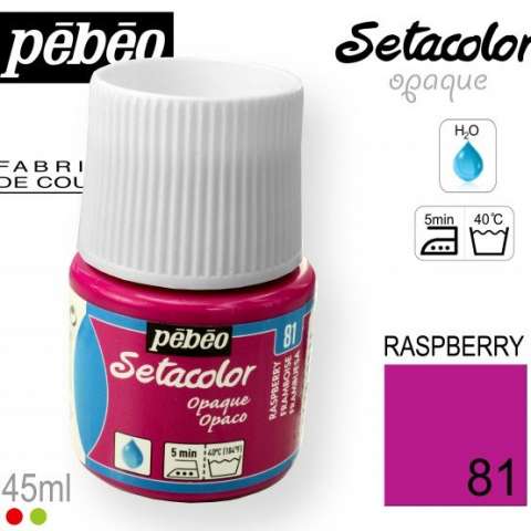 PEBEO SETACOLOR OPAQUE 45ML RASPBERRY