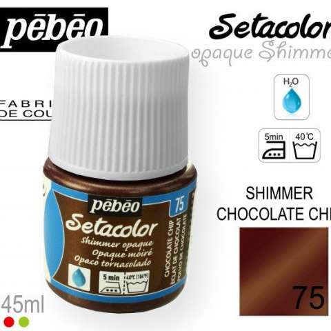 PEBEO SETACOLOR SHIMMER OPAQUE 45ml CHOCO CHIP
