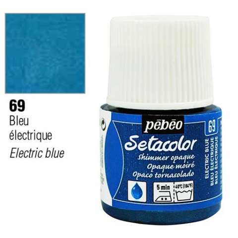 PEBEO SETACOLOR SHIMMER OPAQUE 45ml ELECTRIC BLUE