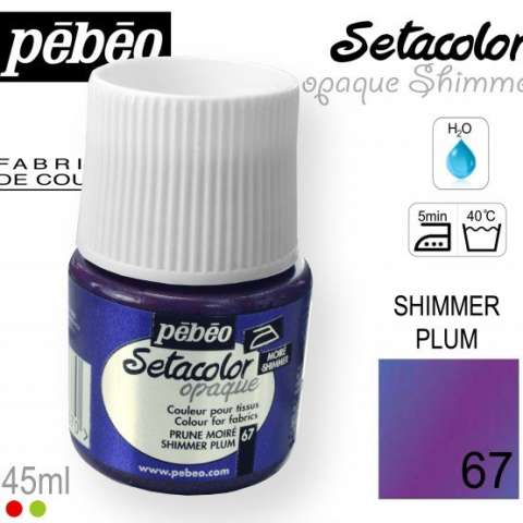 PEBEO SETACOLOR SHIMMER OPAQUE 45 PLUM