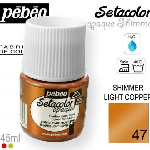 PEBEO SETACOLOR SHIMMER OPAQUE 45ml COPPER