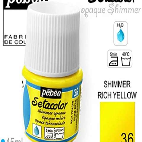 PEBEO SETACOLOR SHIMMER OPAQUE 45 RICH YELLOW