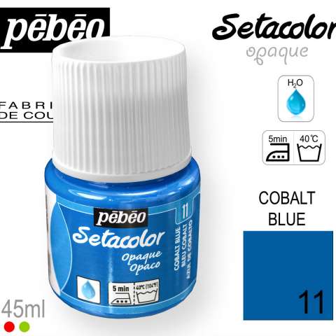 PEBEO SETACOLOR OPAQUE 45ml COBALT BLUE