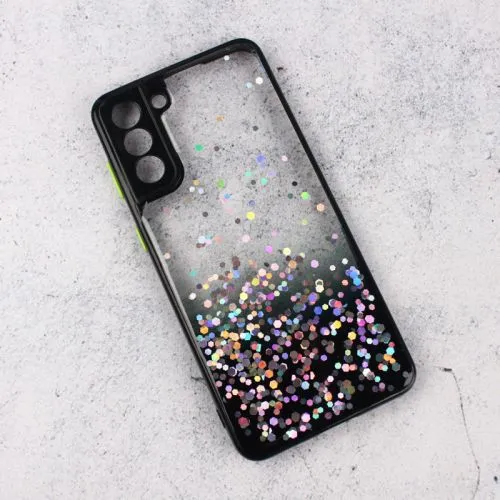 Futrola - maska Frame Glitter za Samsung G996B Galaxy S21 Plus 5G crna