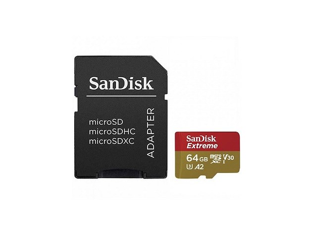 Mikro SD memorijska kartica SanDisk 64GB sa adapterom