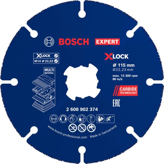 Bosch EXPERT Carbide Multi Wheel X-LOCK rezna ploča od 115 mm, 22,23 mm (2608902374)