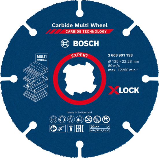 Bosch Expert X-LOCK Carbide Multi Wheel rezna ploča 125 x 22,23 x 1,0mm - pakovanje 1 komad (2608901193)