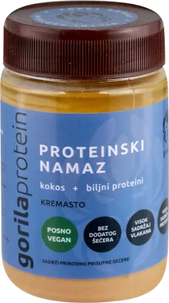 gorilaprotein
PROTEINSKI NAMAZ - kokos+biljni proteini, 375 g