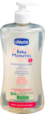 Chicco
Baby Moments micelarna kupka i šampon, od rođenja, 500 ml