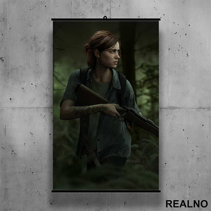 ELLIE - GREEN FOREST - THE LAST OF US - POSTER SA NOSAČEM