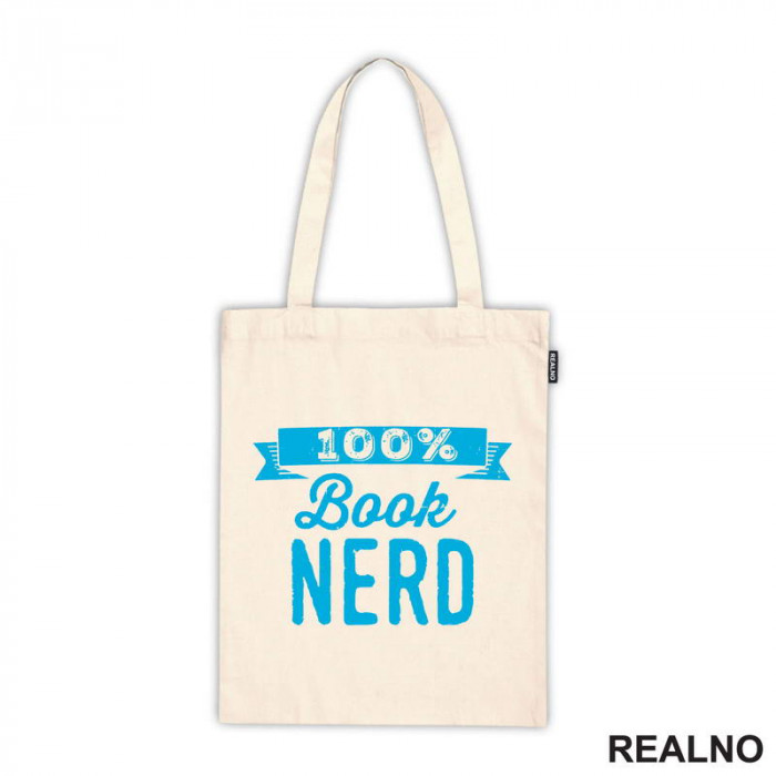 100 PERCENT BOOK NERD - BLUE - BOOKS - ČITANJE - KNJIGE - CEGER