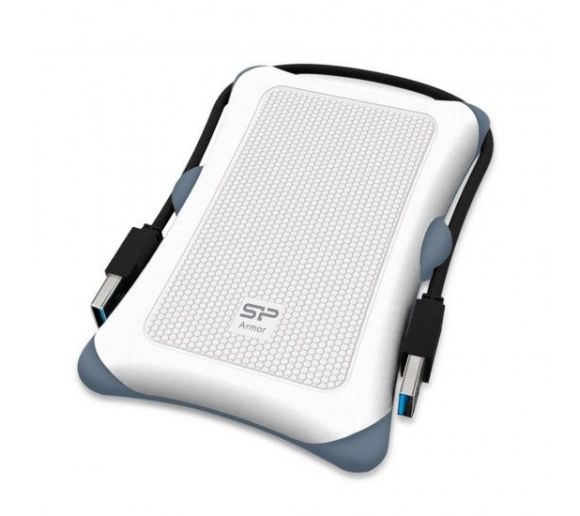 Silicon Power - Portable HDD 2TB, Armor A30, USB 3.2 Gen.1, White