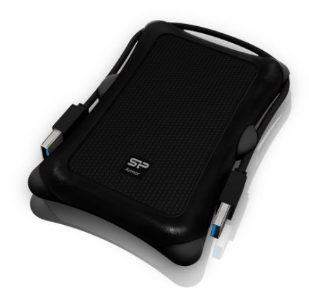 Silicon Power - Portable HDD 1TB, Armor A30, USB 3.2 Gen.1, Black