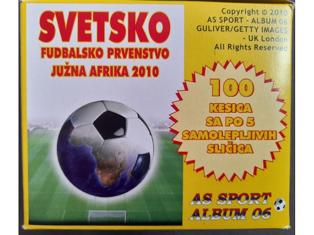 Svetsko fudbalsko takmičenje 2010, Sličice na komad